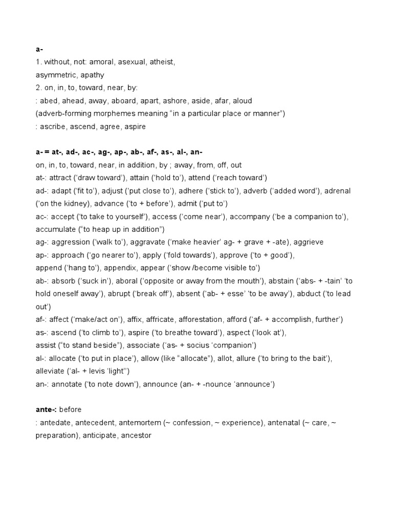List of Prefixes | PDF