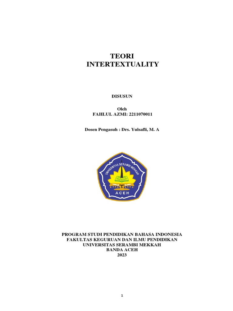 Teori Intertextuality-1 | PDF