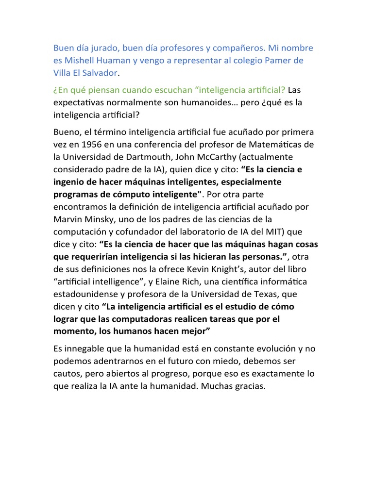 Ventajas y Desventajas de la IA | PDF | Inteligencia artificial ...