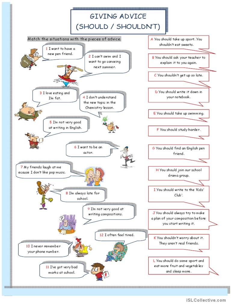 Giving Advice Should - Shouldn T 1 | PDF