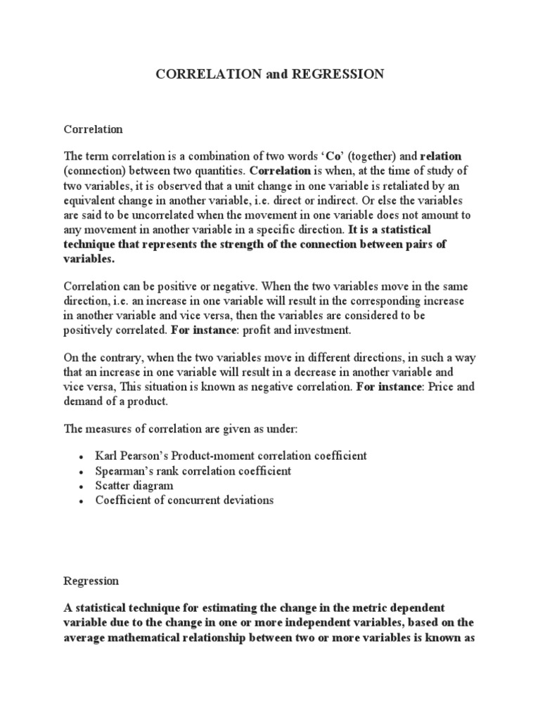 B Correlation And Regression Pdf Linear Regression Mathematics