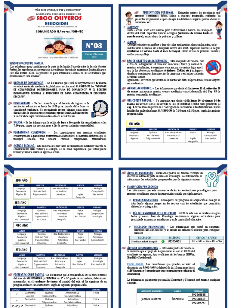 Comunicado 003 2023 | PDF