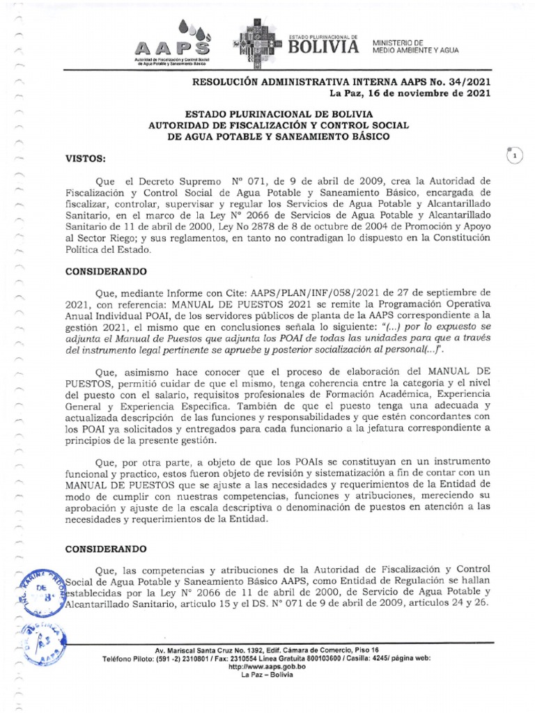 Manual de Puestos Rai 34 - 2021 | PDF