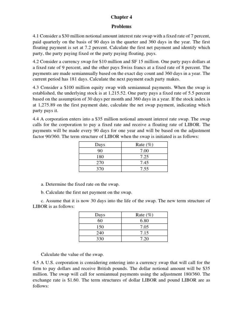 Chapter 4 | PDF | Swap (Finance) | Libor