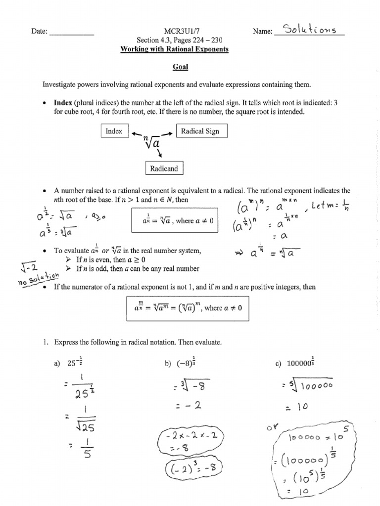 Solutions-Section 4.3 | PDF