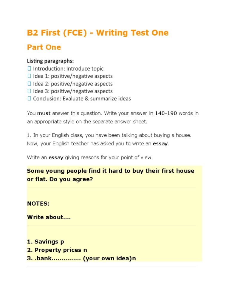 FCE Writing Test: Essay & Email Guide | PDF | Lifestyle
