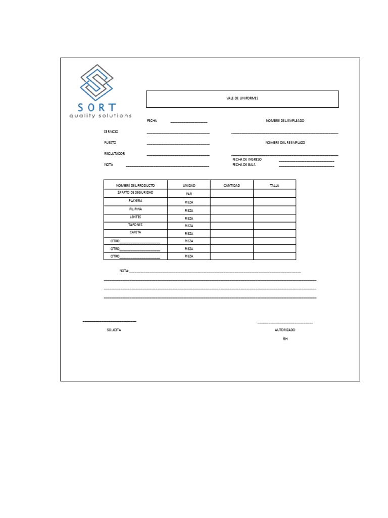 Vale de Uniforme | PDF