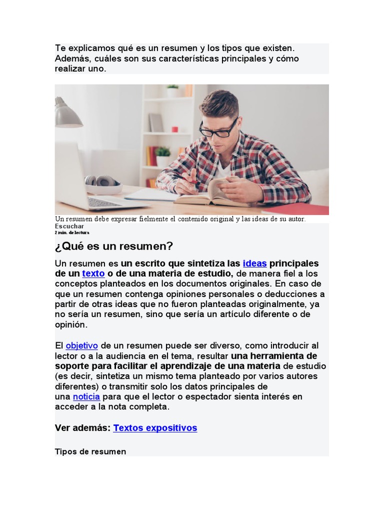 Que Es Un Resumen | PDF | Ciencia cognitiva | Comunicación