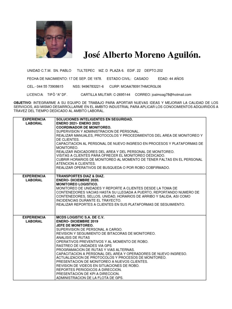 Curriculum Alberto | PDF