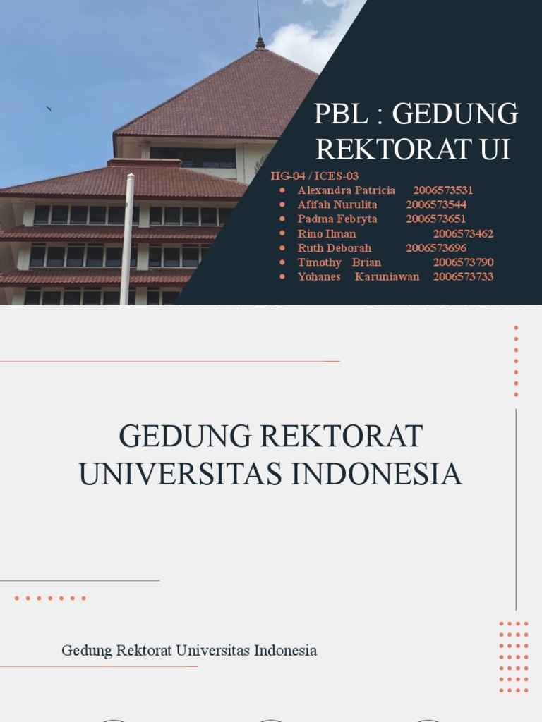 Profil Gedung Rektorat Universitas Indonesia | PDF