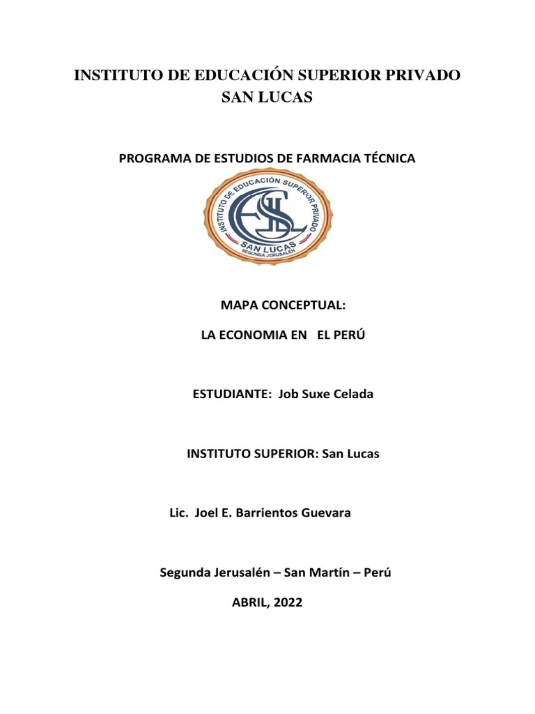 Mapa Conceptual (La Economia Del Peru, Job) | PDF | Perú | Ciencias económicas