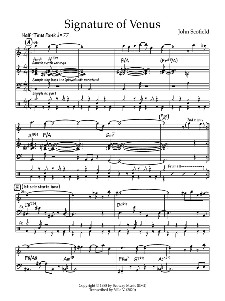 John Scofield - Signature of Venus | PDF