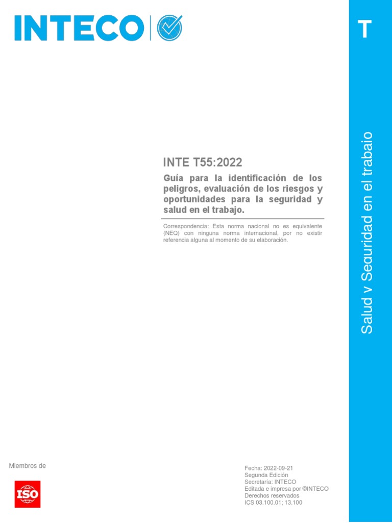 Inte T55 2022 | Descargar gratis PDF | Riesgo | Evaluación