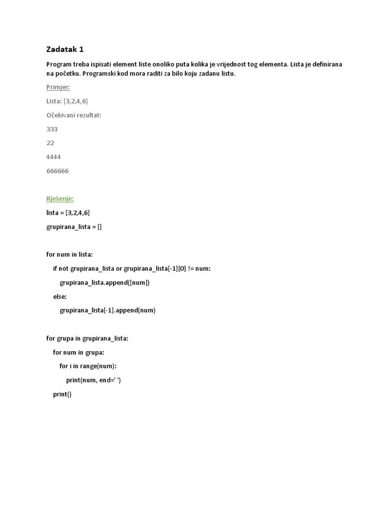 Python Rjesenja | PDF