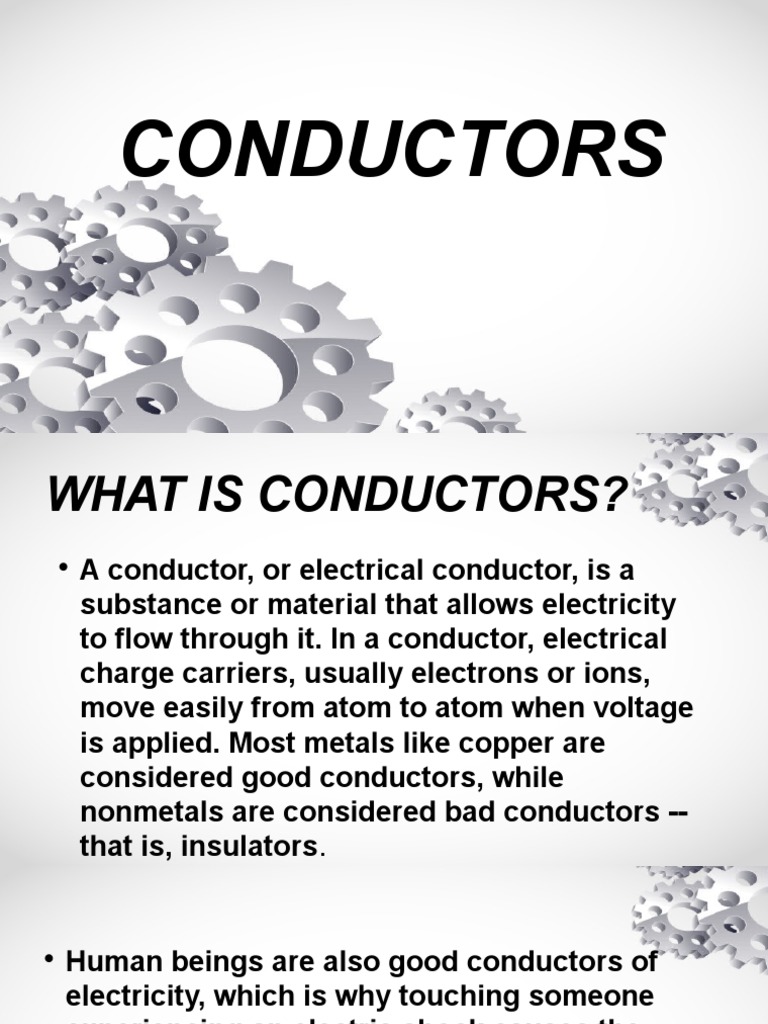 Conductors - Report in Science | PDF | Electrical Resistivity And ...