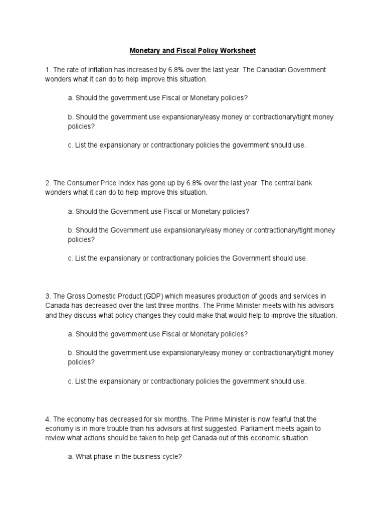 Fiscal and Monetary Policy Analysis | PDF | Monetary Policy | Fiscal Policy