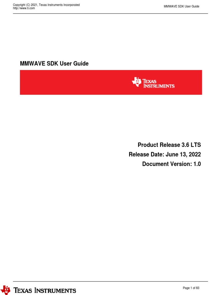 Mmwave Sdk User Guide Pdf Command Line Interface Booting 