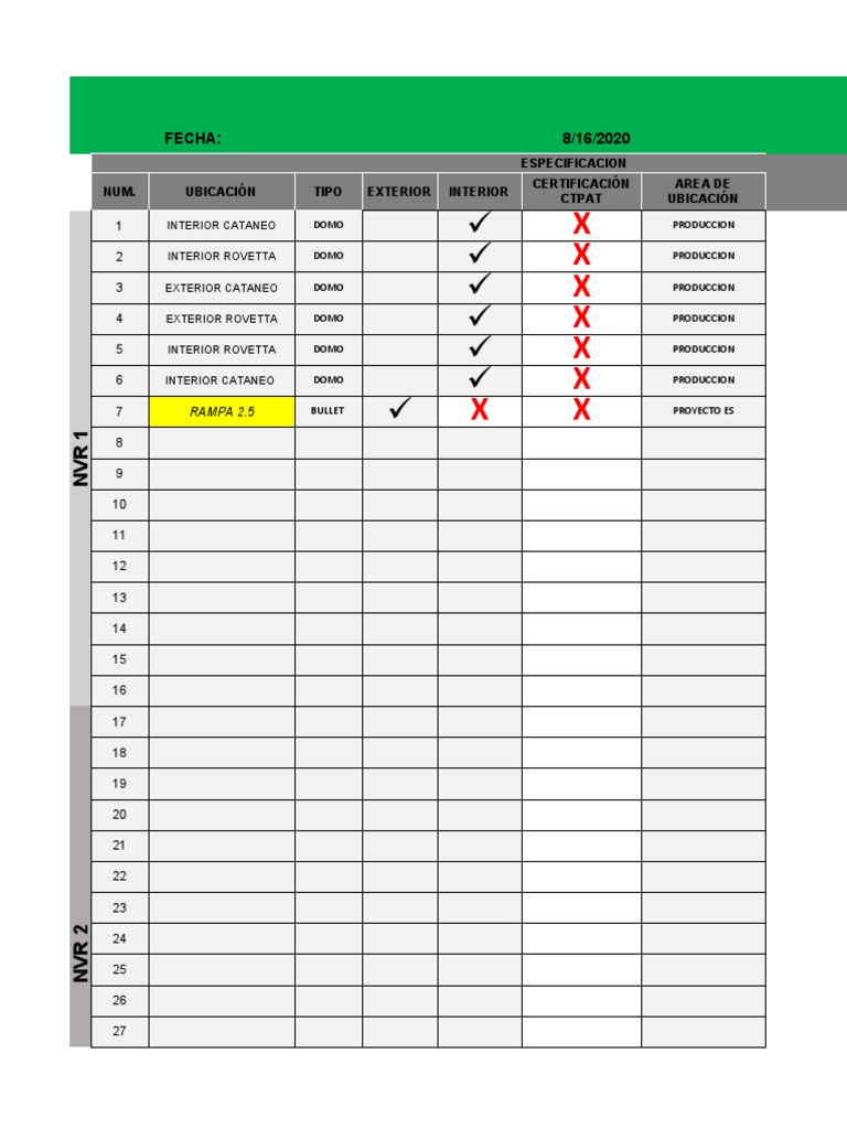 Checklist de Mantenimiento CCTV | PDF