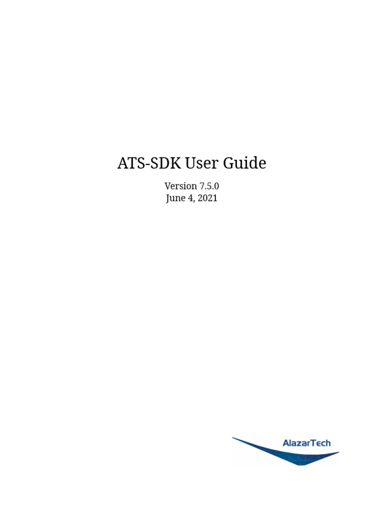 ATSSDKGuide 750 | PDF | Library (Computing) | Software