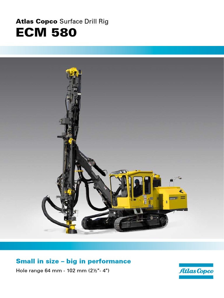 Ecm 580 Atlas Copco | PDF | Horsepower | Drill