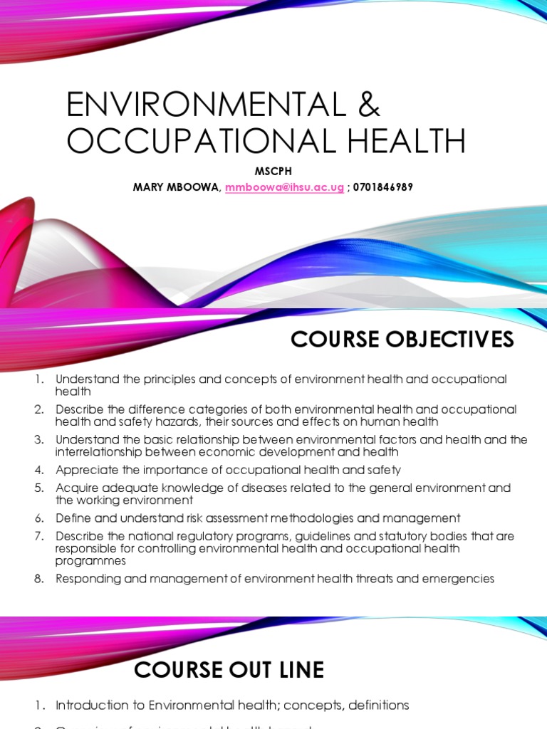 Environmental and Occupational Health Course | PDF | Occupational ...