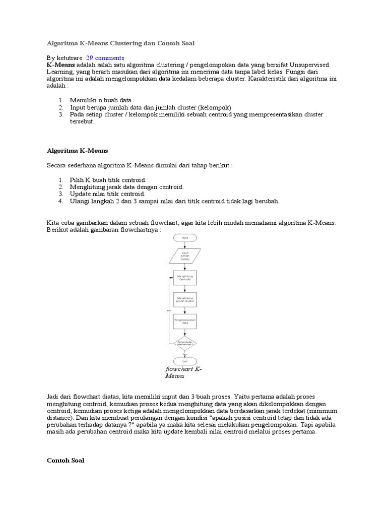 Algoritma K | PDF | Metode & Bahan Ajar