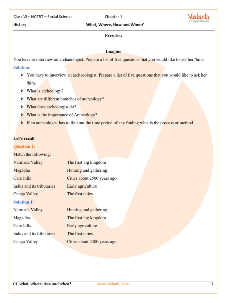 Class 6 Social Science History - Our Past Chapter 1 | PDF | Archaeology