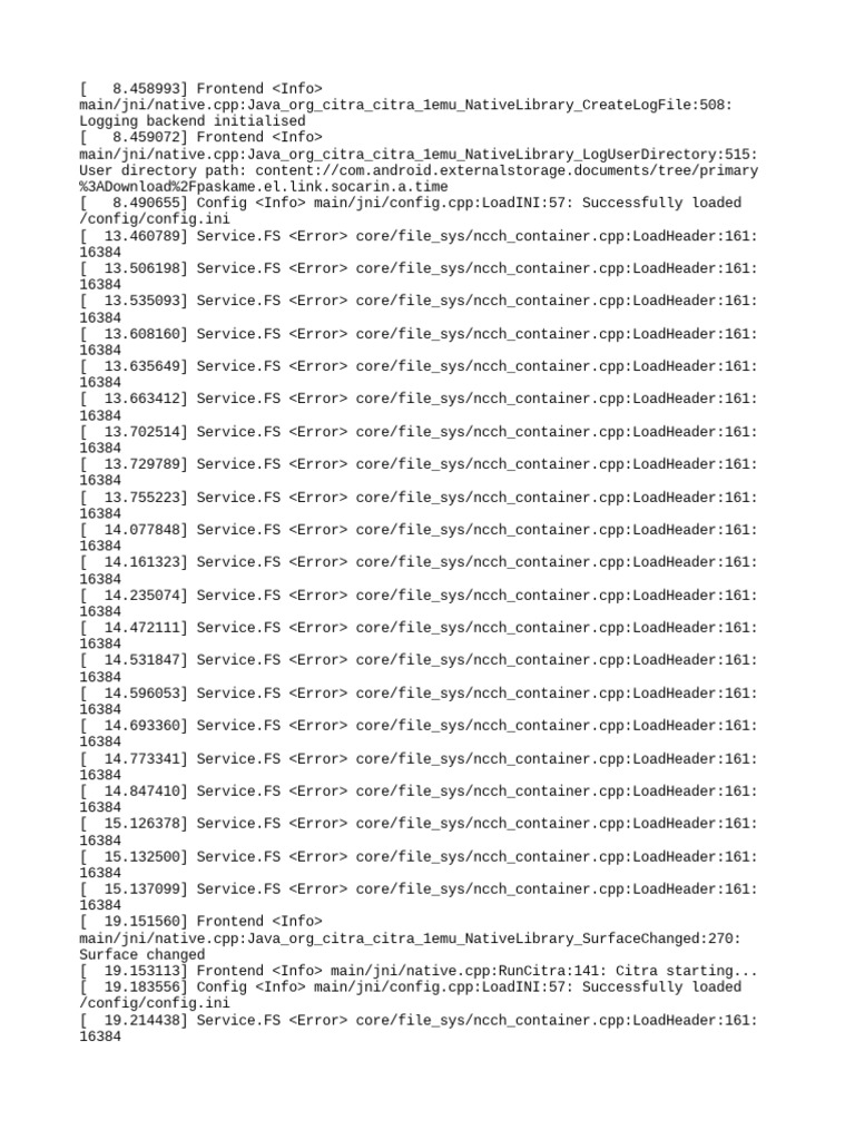 Citra Log - Txt.old | PDF | Operating System Technology | Software