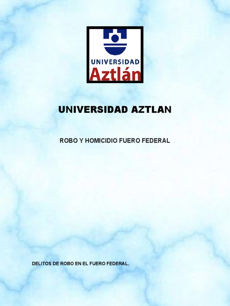 Delitos Fuero Comun y Federal | PDF | Robo | Homicidio