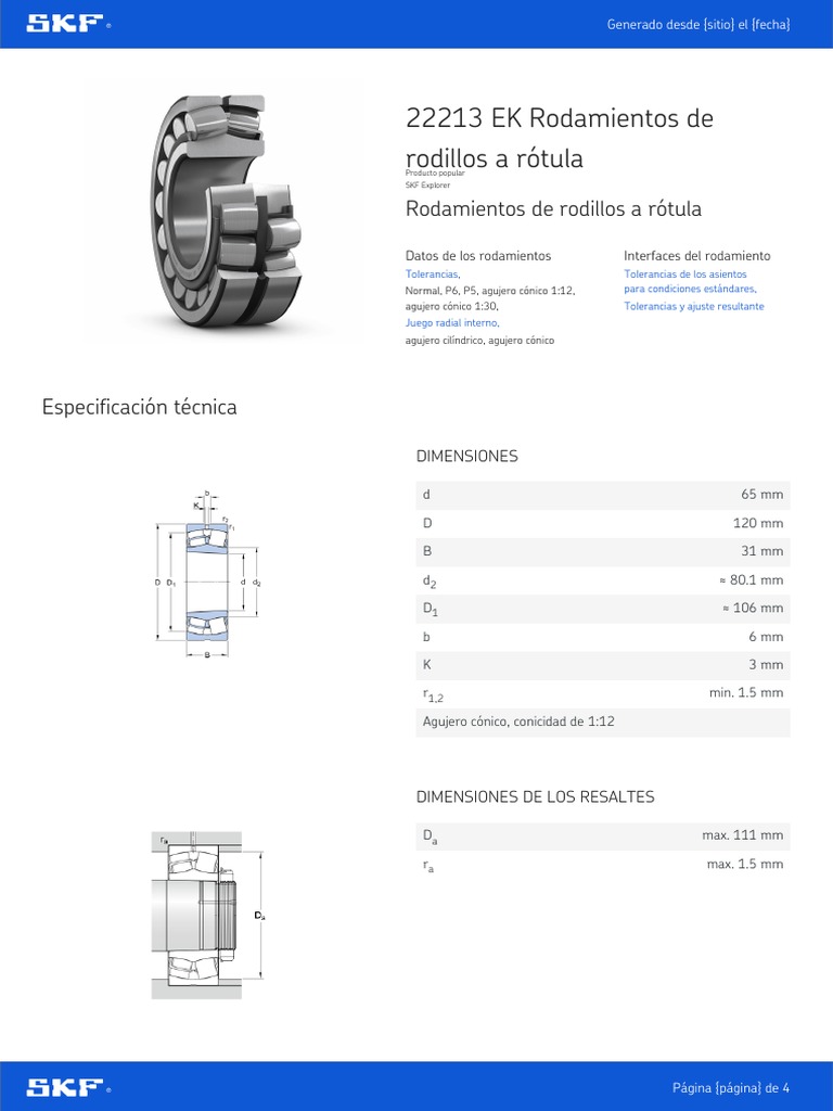 EK Rodamientos de Rodillos A Rótula - 20210331 | PDF