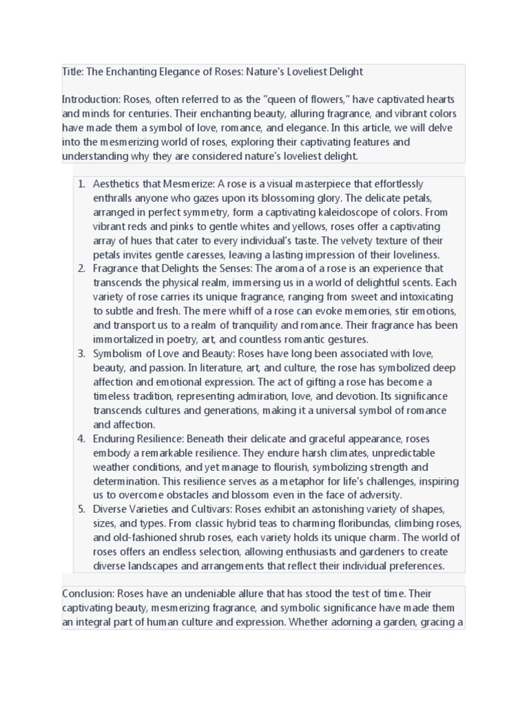 The Rose | PDF | Rose