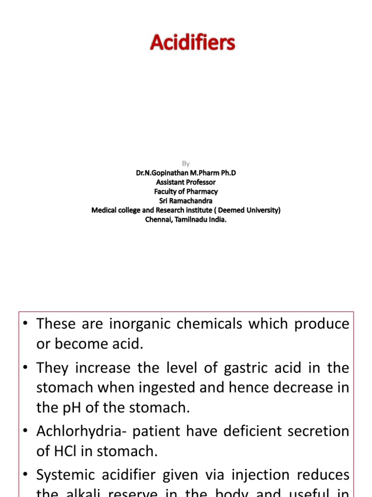 12 Acidifiers | PDF | Acid | Hydrochloric Acid