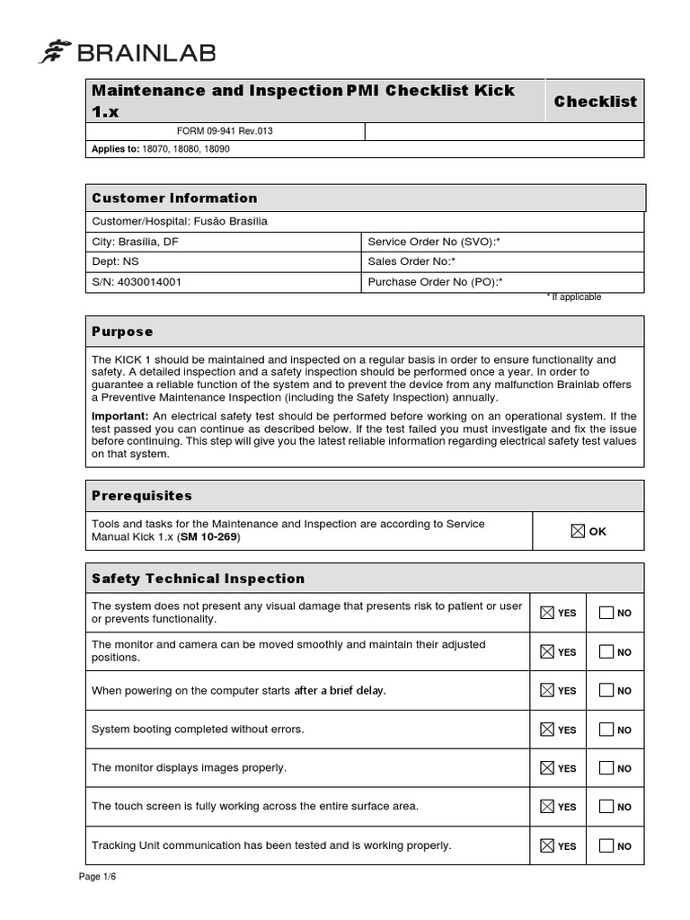 FORM 09-969 PMI Checklist Kick - 2023. Validade 06-12-2023pdf | PDF