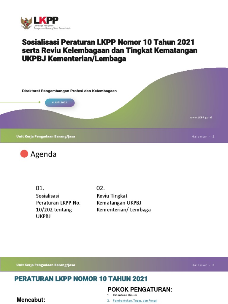 Paparan Direktur Pengembangan Profesi Dan Kelembagaan LKPP Rakor UKPBJ KL 2021 | PDF