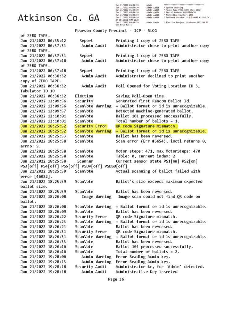 Election Ballot Processing Log | PDF | Qr Code | Image Scanner