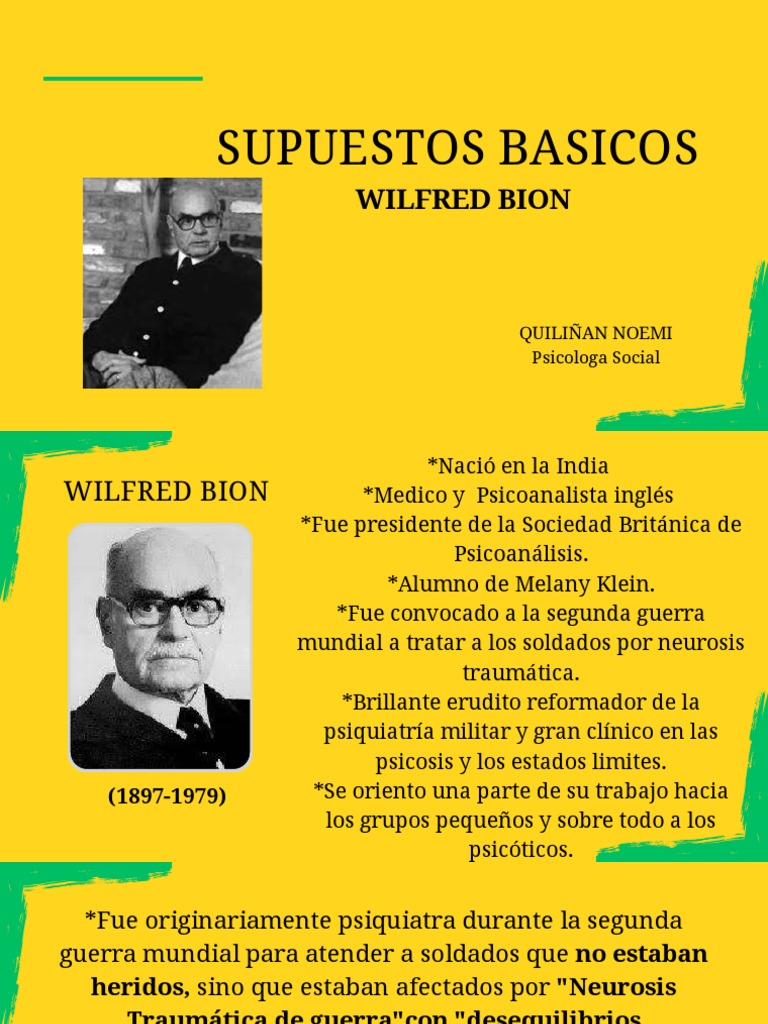 Supuestos Basicos Wilfred Bion | PDF | Psicoanálisis | Psicosis