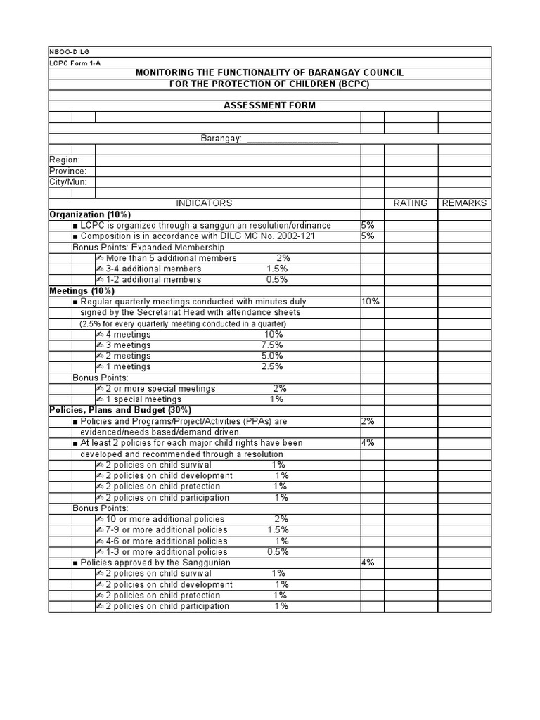 BCPC Functionality Form | PDF | Economies