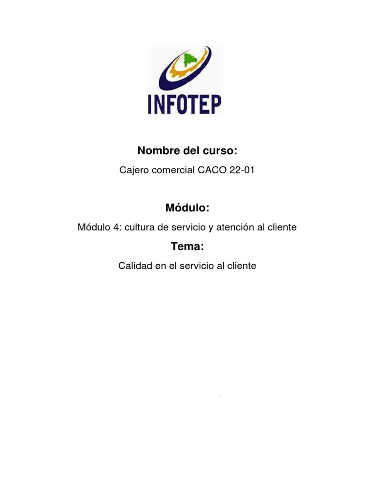 Actividad 1 Modulo 4 | PDF | Servicio al Cliente | Cliente