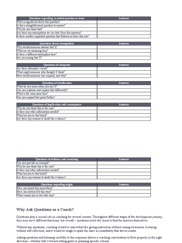 Therapy Questions | PDF | Psychotherapy | Goal