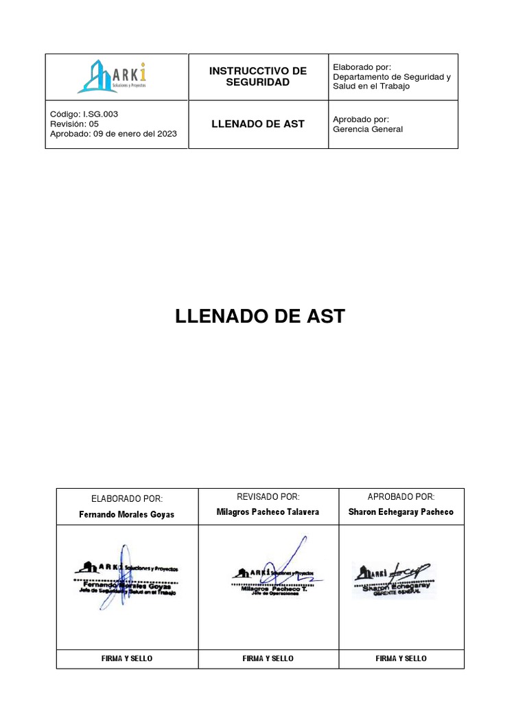 I.SG.003 - Llenado de ATS | PDF