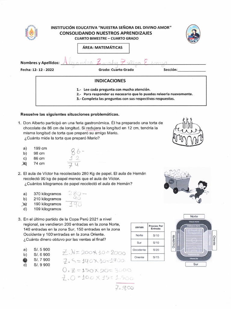 Examen de Matematica | PDF