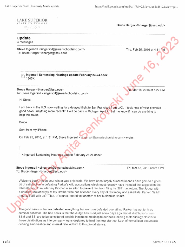 Bruce Harger Emails/Steven Ingersoll | PDF