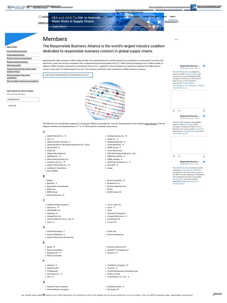 25-RBA (Responsible Business Alliance) Member - Lenovo | PDF | Publicly ...