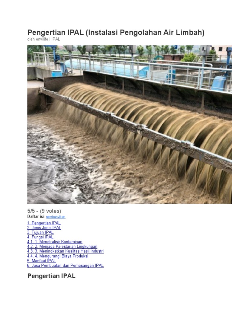 Pengertian IPAL | PDF