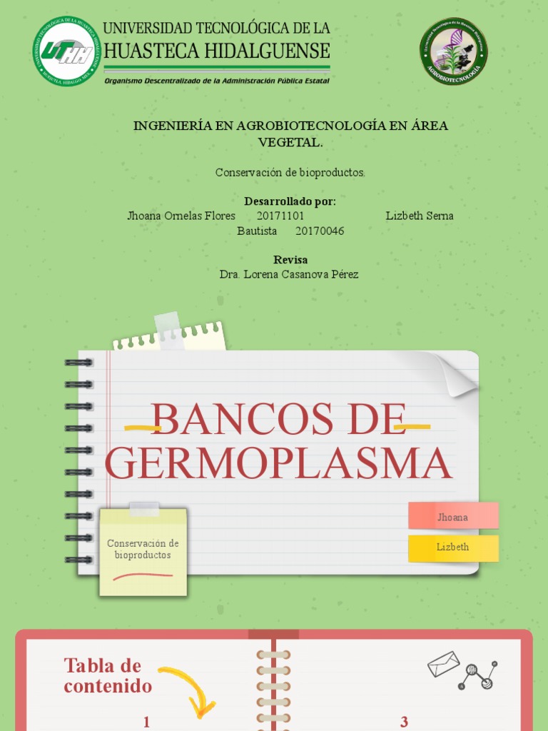 Exposicion - Bancos de Germoplasma | PDF | Semilla | Biodiversidad