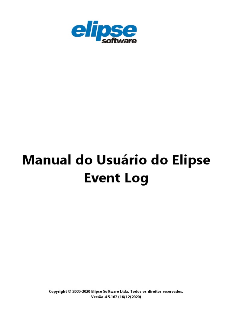 Manual Do Elipse Event Log (4.5.162) | PDF | Janela (informática) | Drive de disco rígido