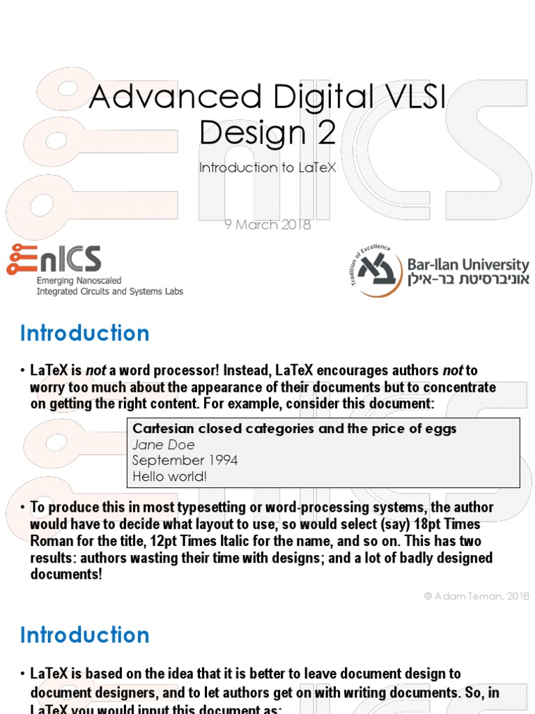 Introduction To LaTeX | PDF | Te X | Computing