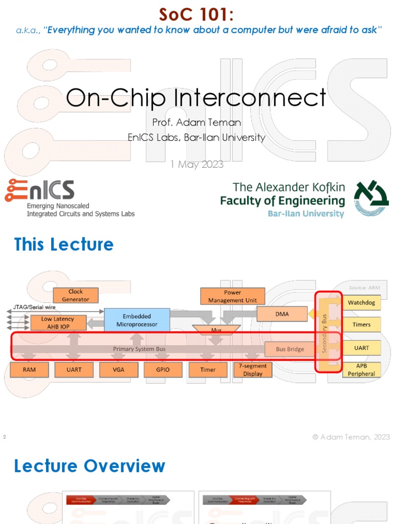 Lecture 4 On Chip Interfaces 2023 | PDF