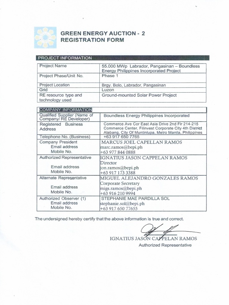 GEA Registration Form | PDF