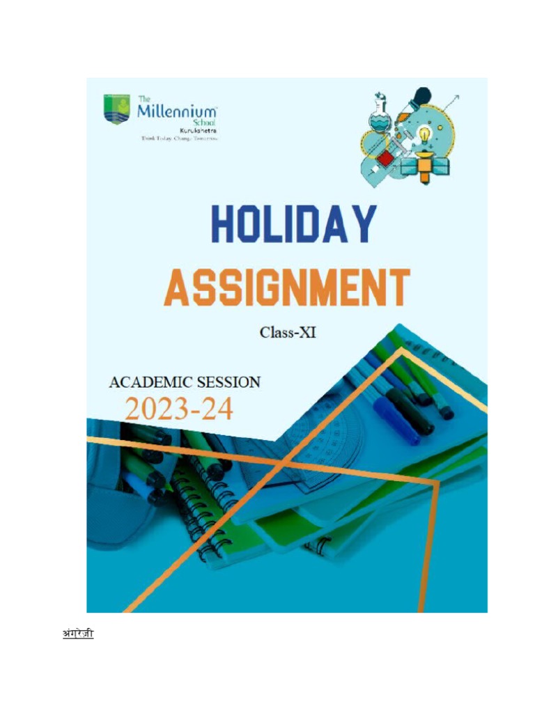 Class XI English Holiday Assignment 2023 | PDF